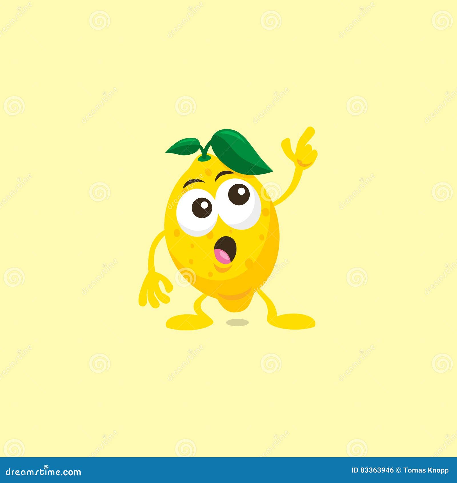 Lemon staring mascot stock illustration. Illustration of cute - 83363946