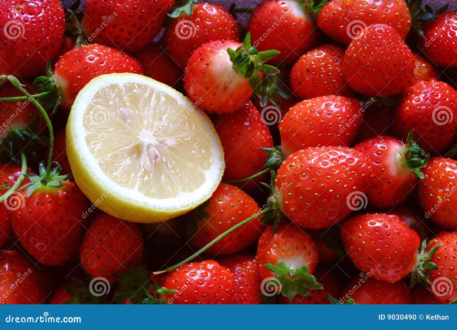 Lemon and strawberry stock photo. Image of bright, organic - 9030490