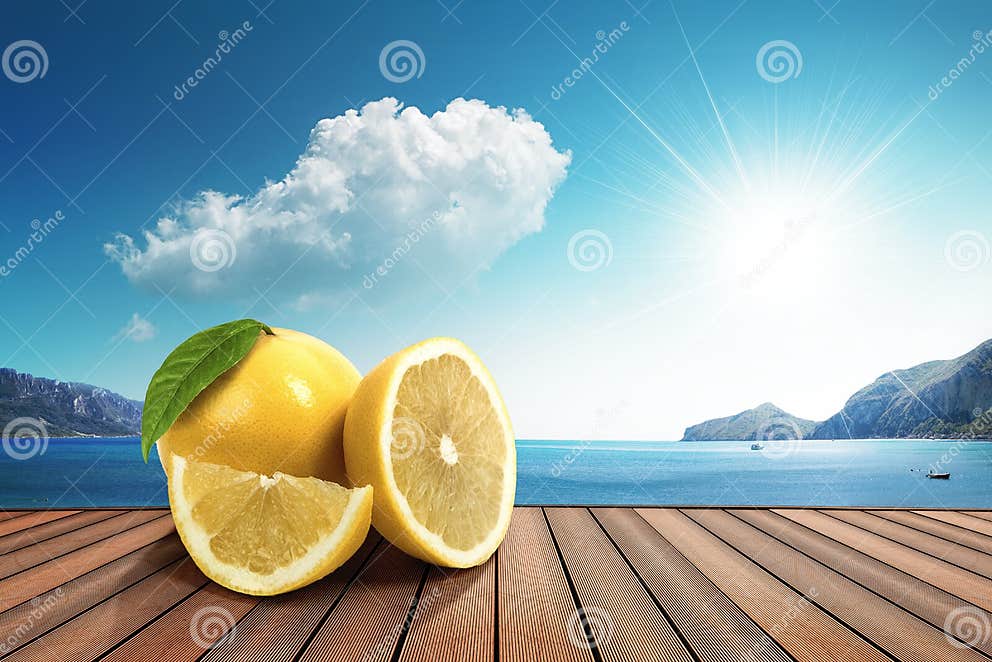 Lemon in the sun stock image. Image of coast, fresh, coco - 41348557