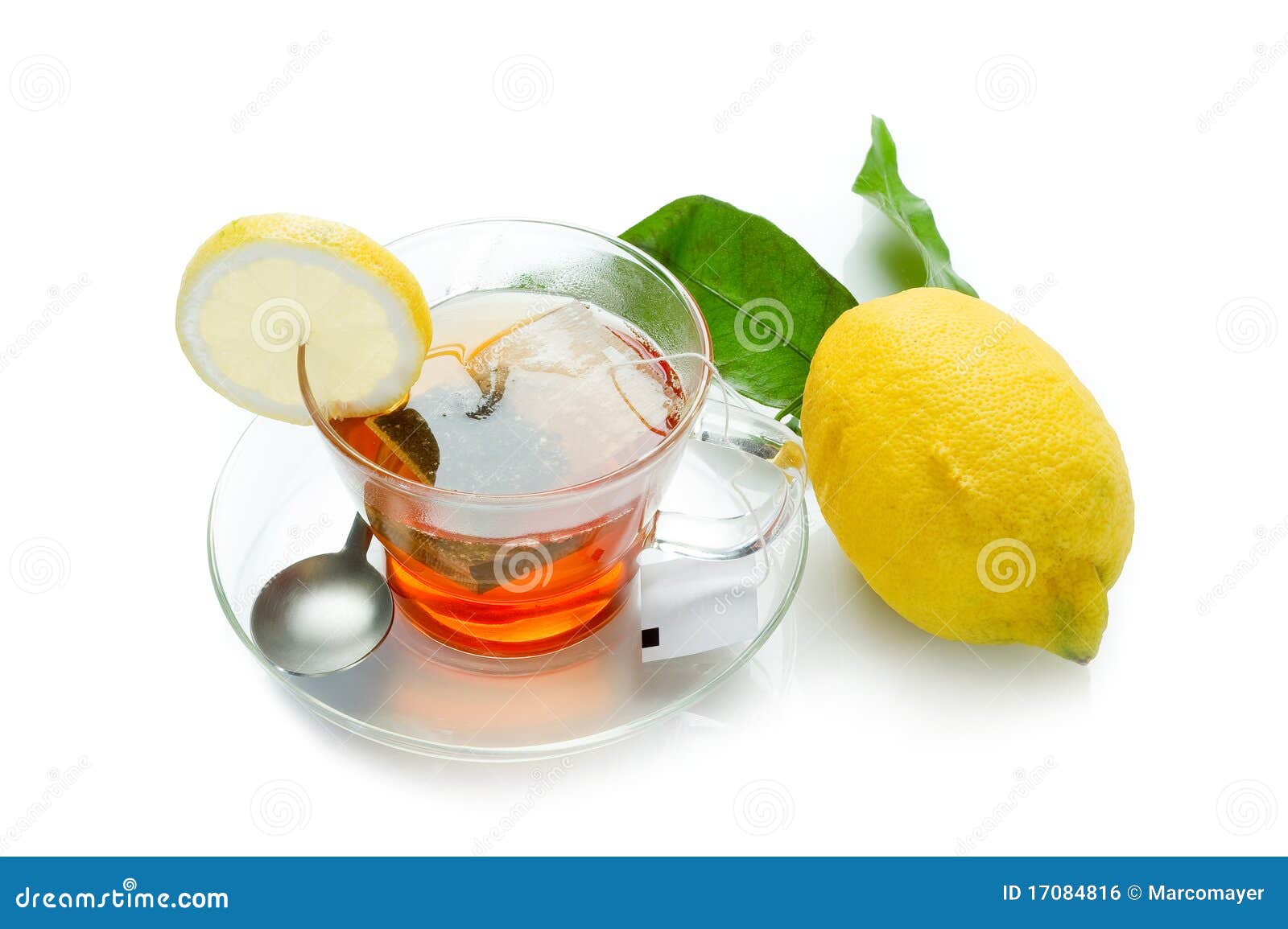 Lemon tea stock photo. Image of plant, heat, spoon, brown - 17084816