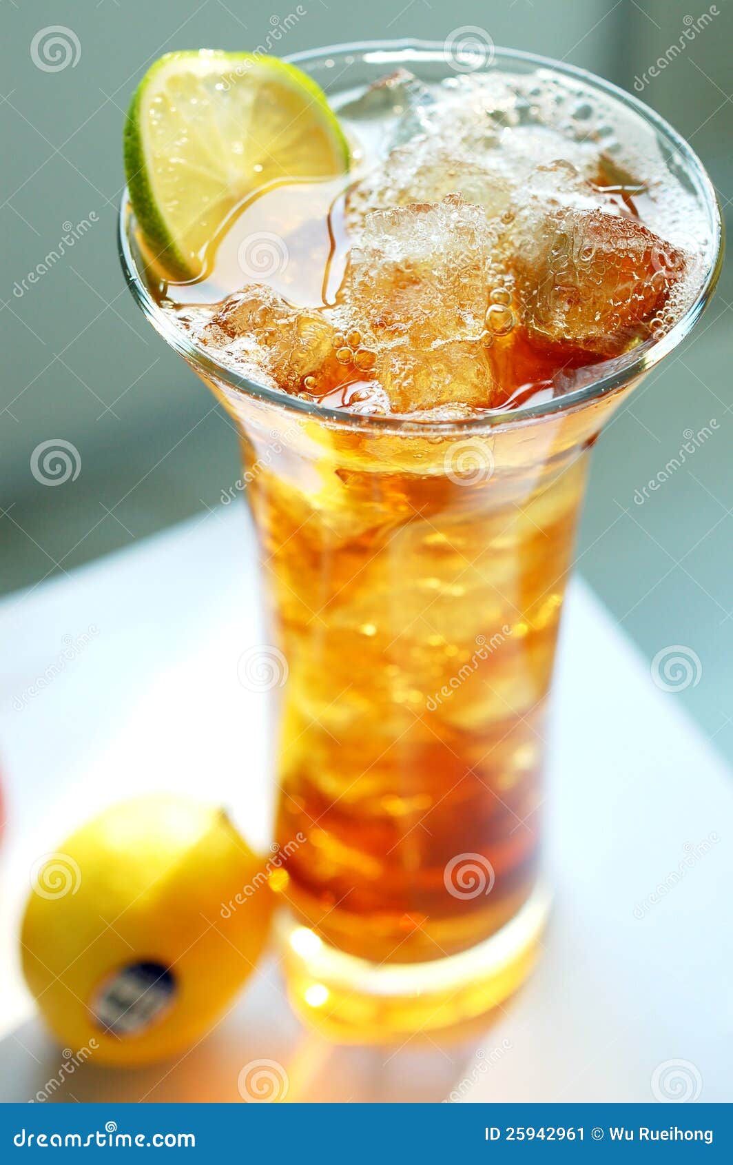 Lemon tea stock image. Image of glass, drink, beverage - 25942961