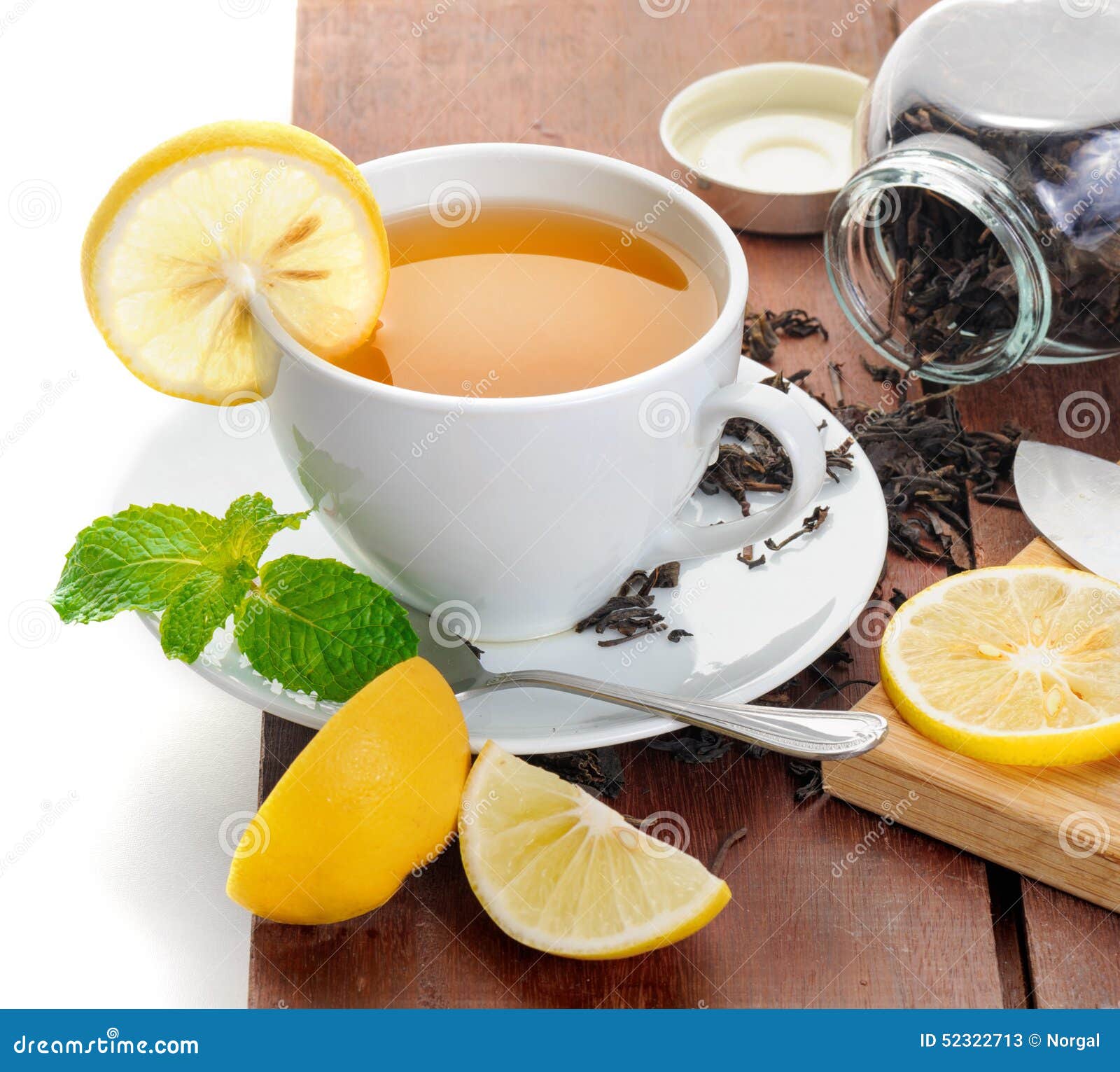 Lemon tea stock image. Image of break, lemon, organic - 52322713