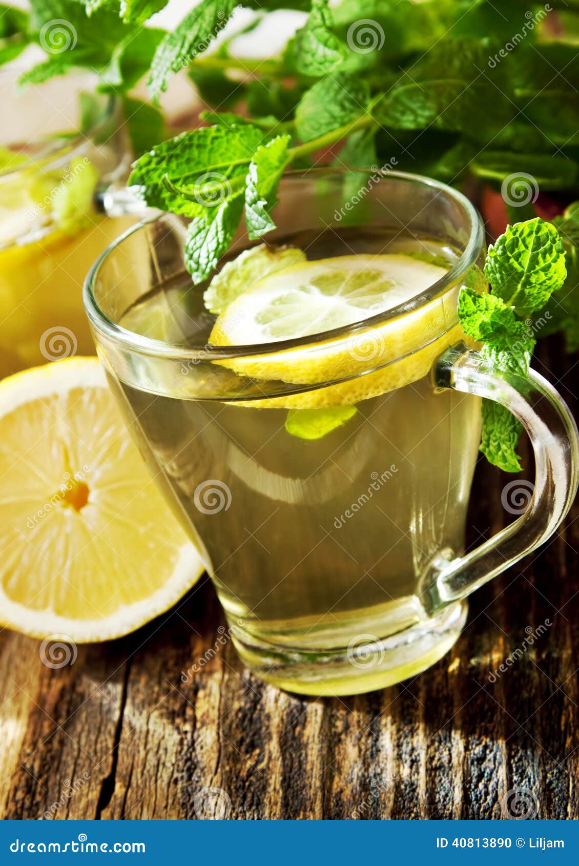 Lemon Tea stock photo. Image of fresh, herbs, juicy, isolated - 40813890