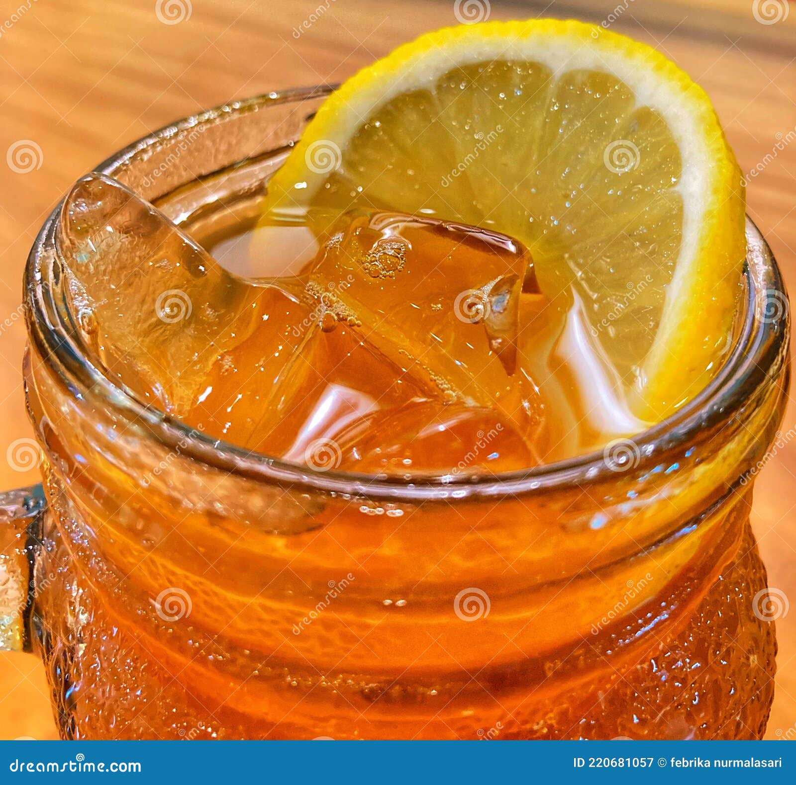 Lemon tea ice stock image. Image of lemon, drink, cool - 220681057