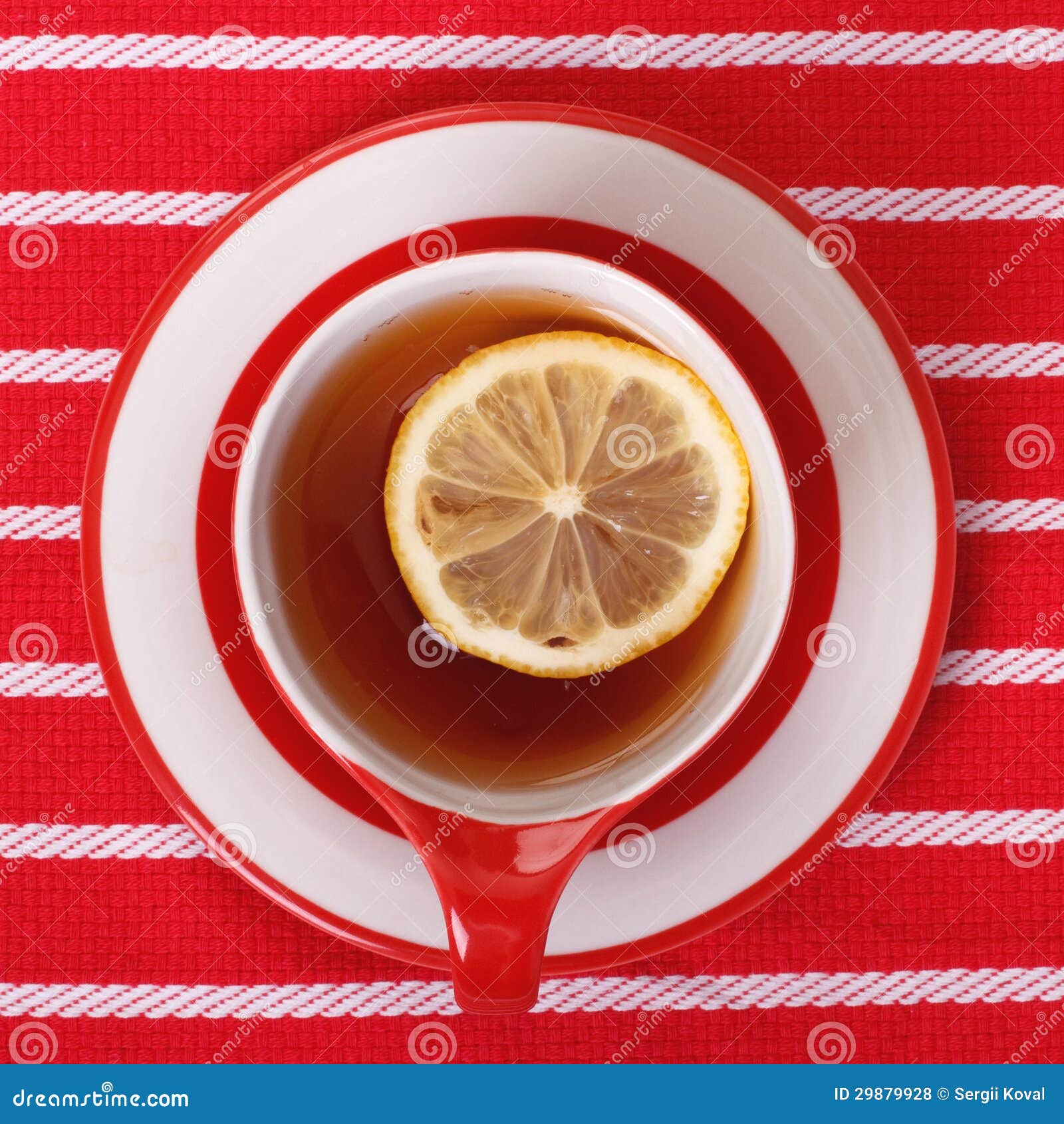 Lemon tea top view stock photo. Image of portion, flax - 29879928