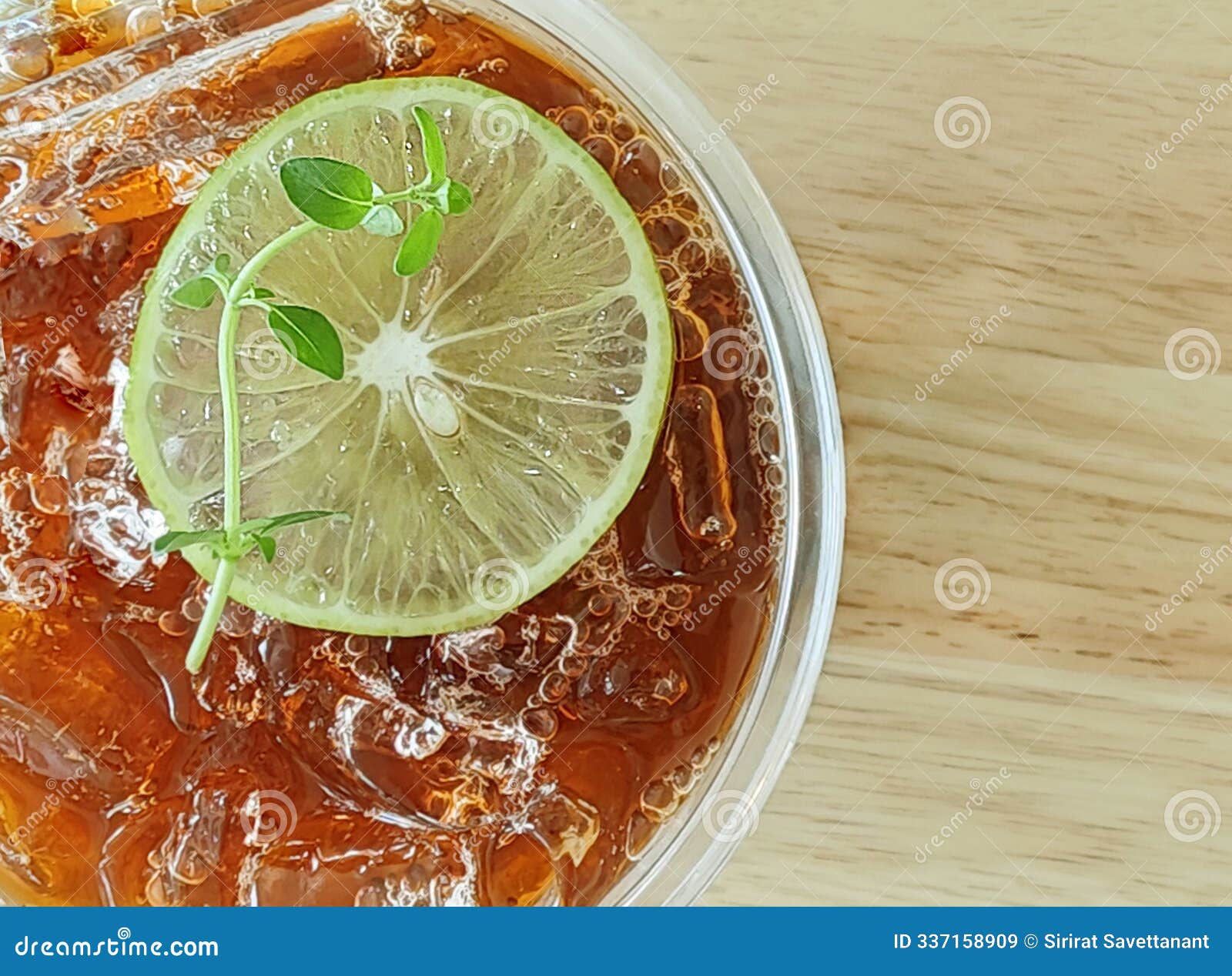 Lemon Tea. Top View. on Wood Table Stock Image - Image of fruit, yellow ...