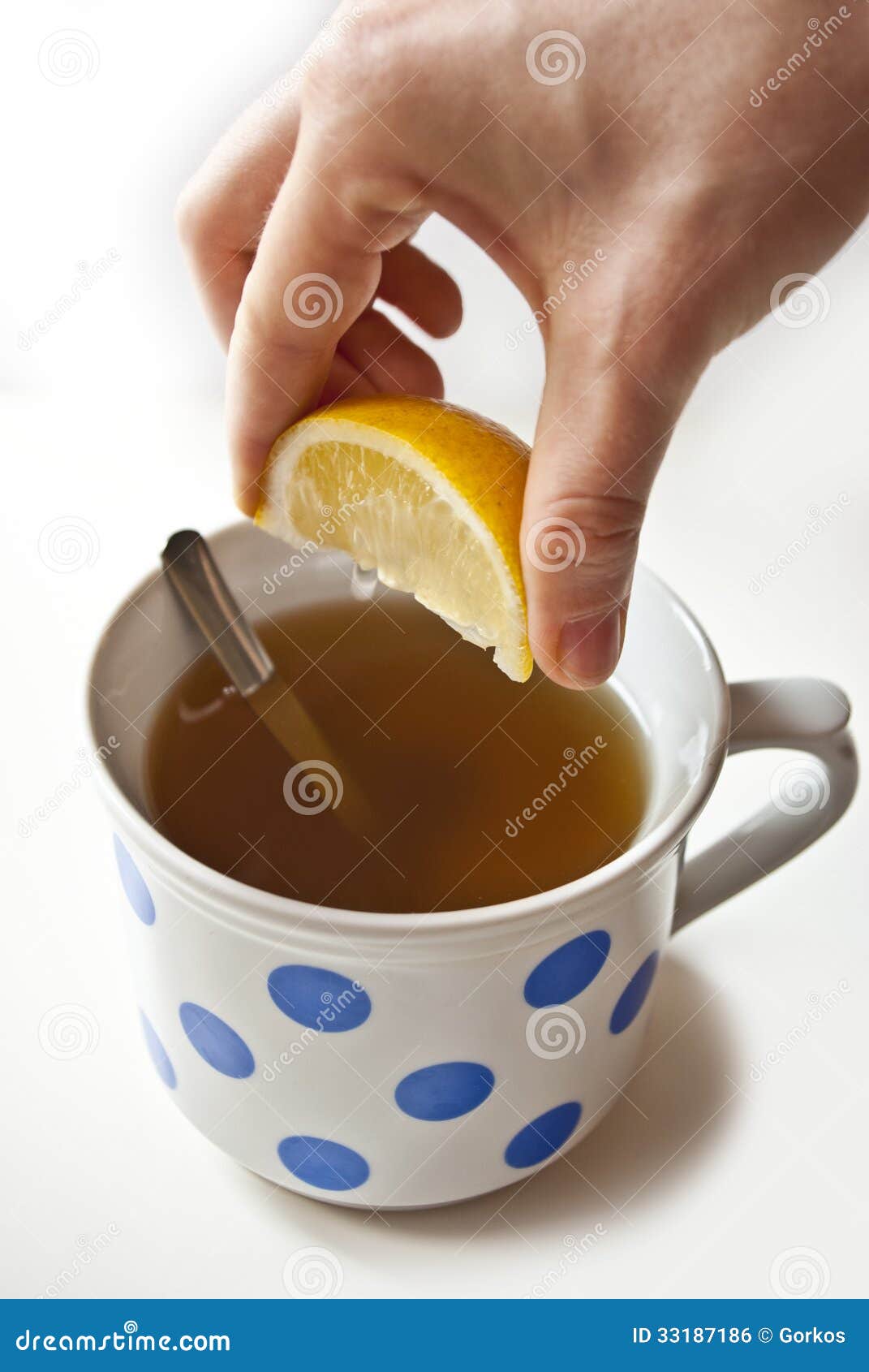 Lemon tea in vintage cup stock photo. Image of grassy - 33187186