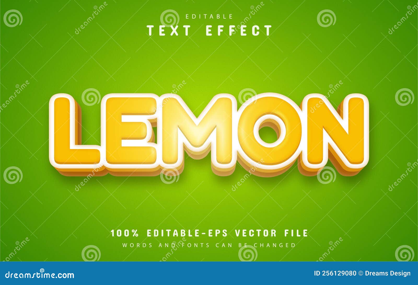 Lemon text effect editable stock vector. Illustration of advertising ...