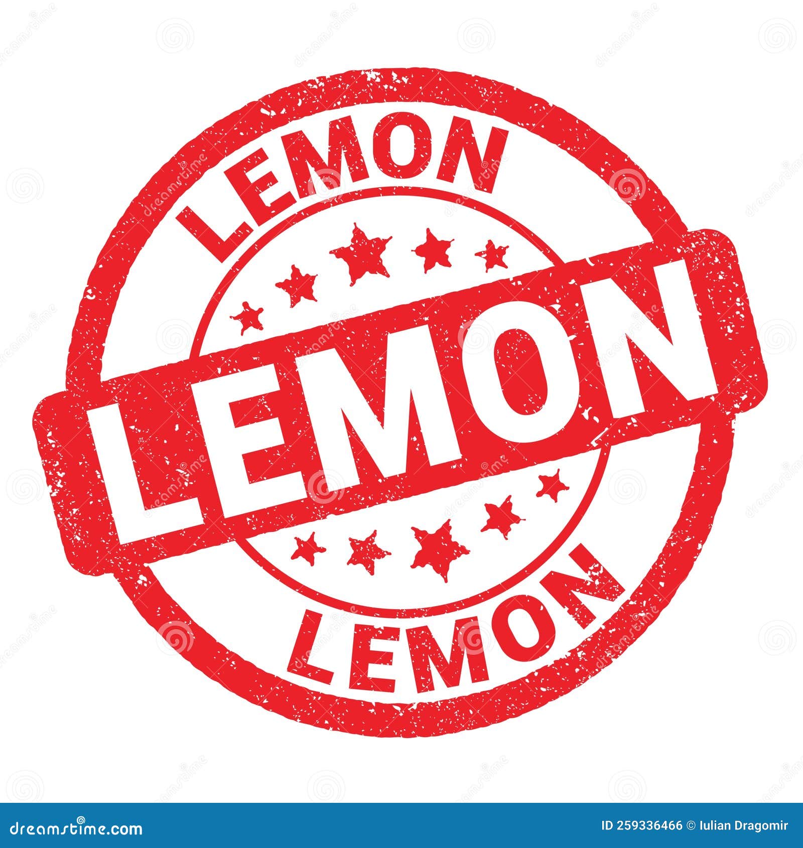 LEMON Text Written on Red Stamp Sign Stock Illustration - Illustration ...