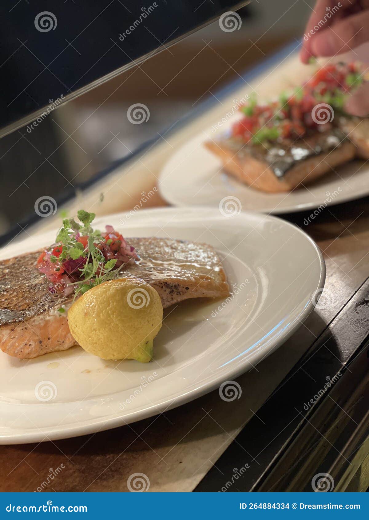 Baked Atlantic Salmon stock photo. Image of baked, atlantic - 264884334