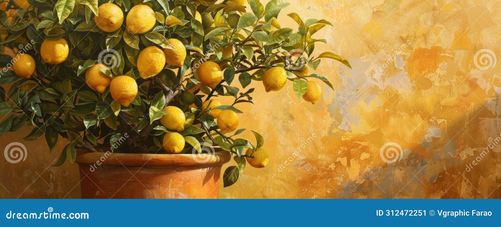 Lemon Tree in a Terracotta Pot Stock Image - Image of fresh, nature ...