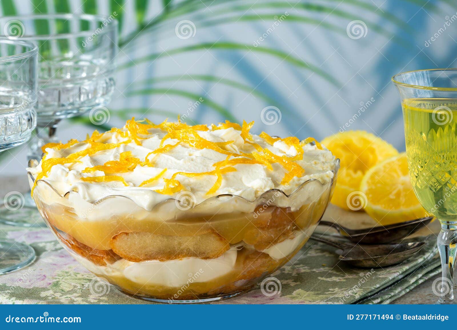 Lemon trifle stock photo. Image of whipped, delicious - 277171494