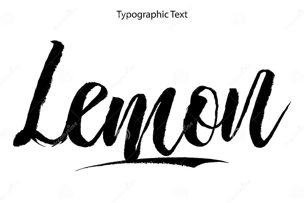 Lemon Typography Lettering Text Vector Design Quote Stock Vector ...