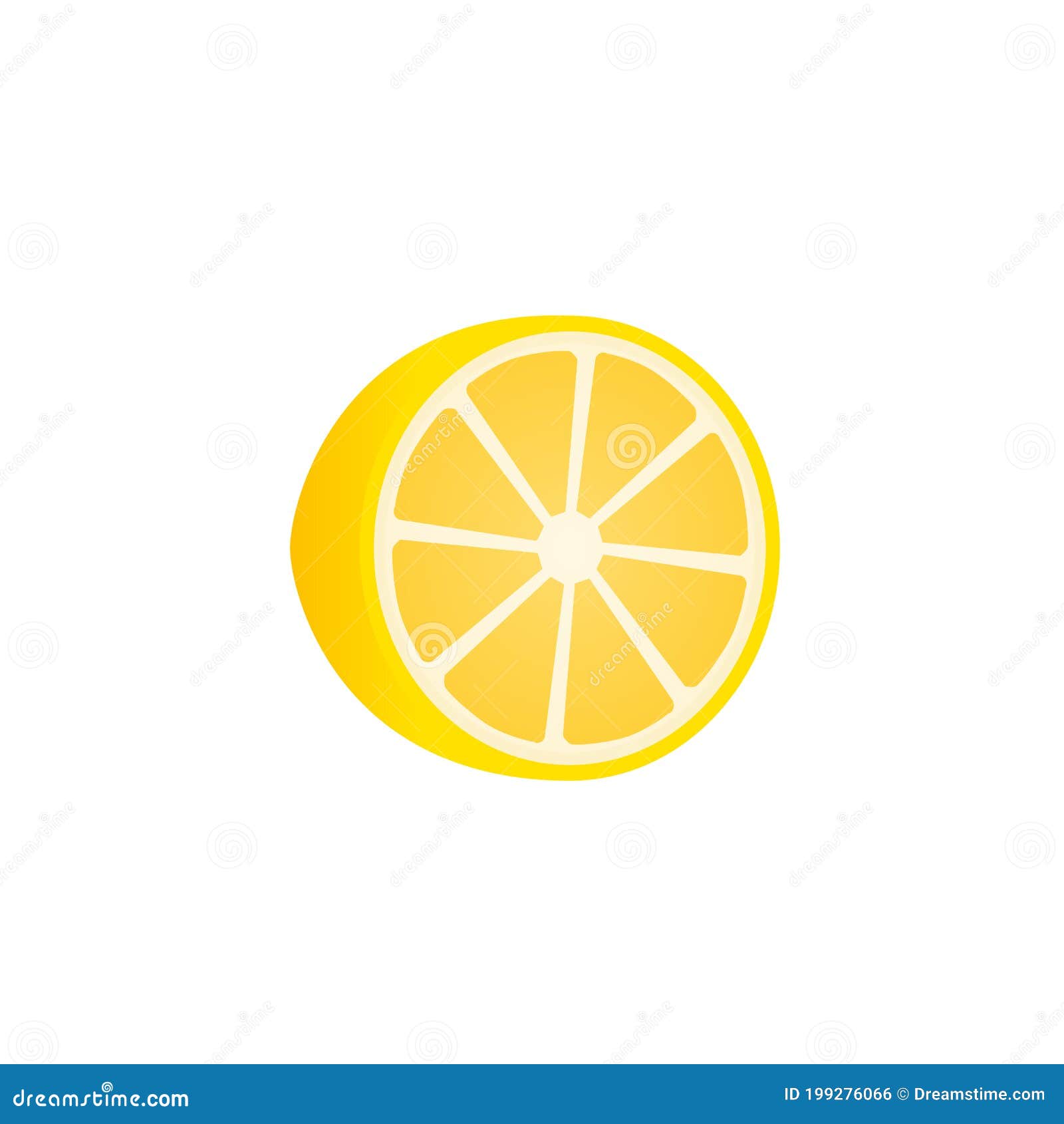 Lemon Vector Icon Isolated on White Background. Simple Flat Style Stock ...