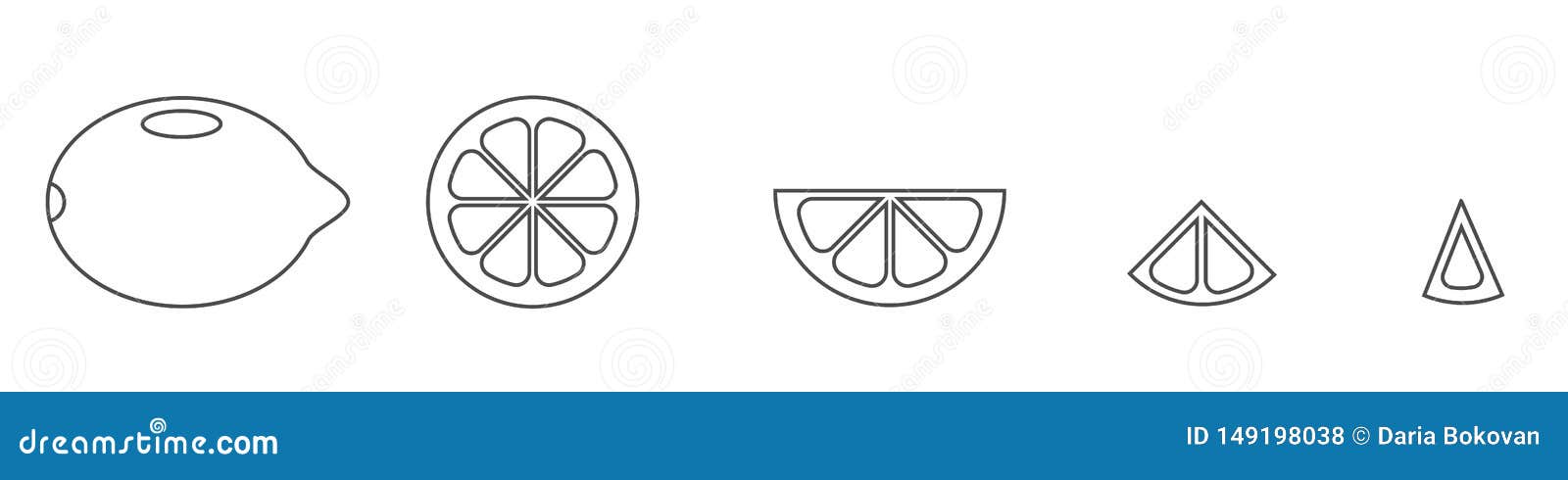 Lemon Vector illustration stock illustration. Illustration of slice ...