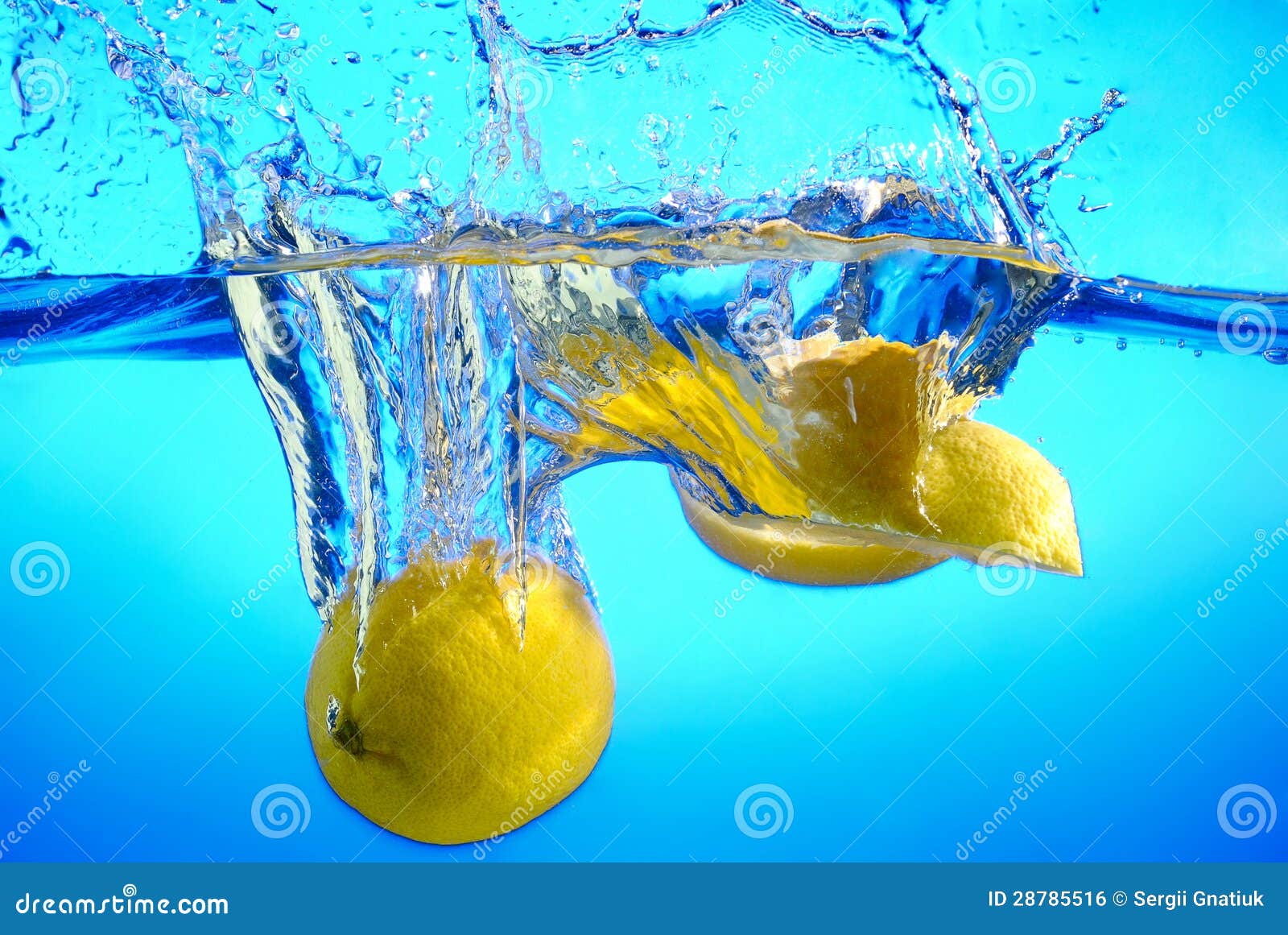 Lemon in water stock photo. Image of closeup, health - 28785516