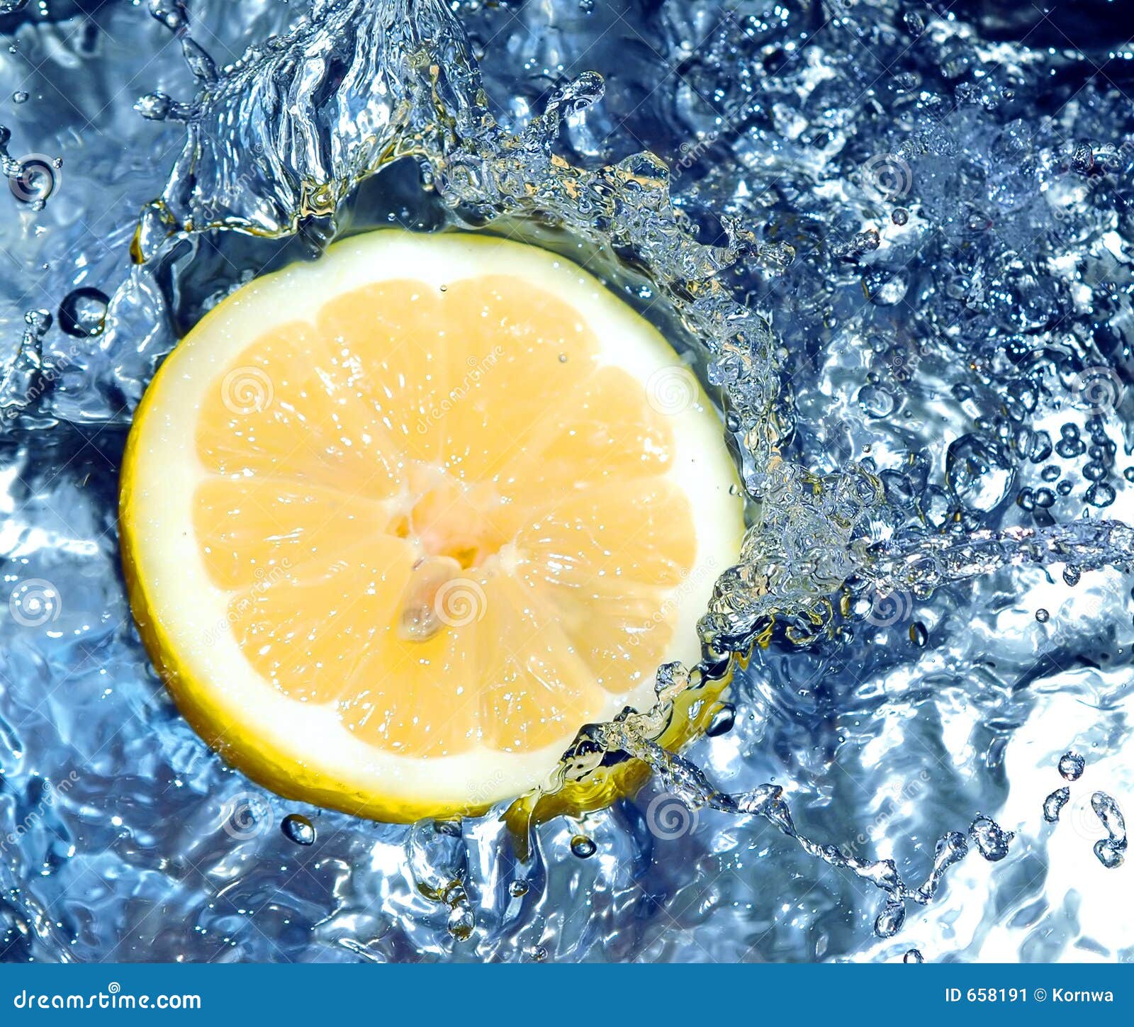 Lemon in water stock image. Image of cold, edibles, citron - 658191