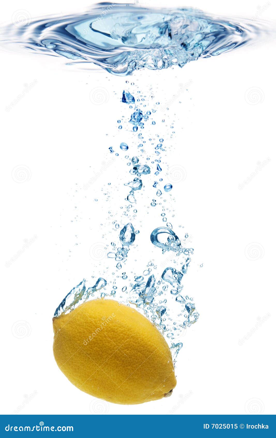 Lemon in water stock image. Image of blue, water, lime - 7025015