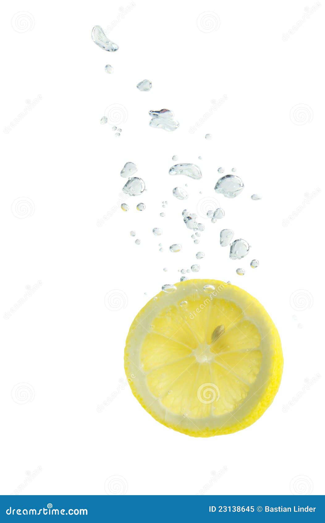 Lemon in Water with Air Bubbles Stock Image - Image of oxygen ...