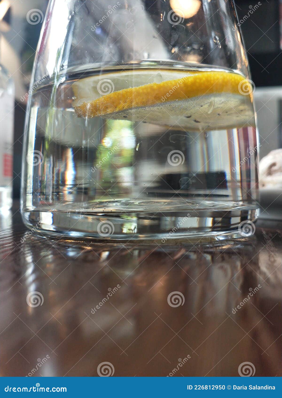 Lemon water in bottle stock photo. Image of drink, water - 226812950