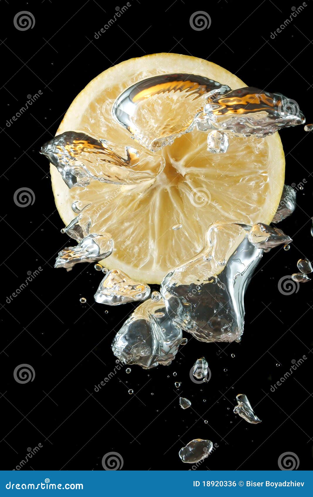 Lemon with water bubbles stock photo. Image of lemon - 18920336