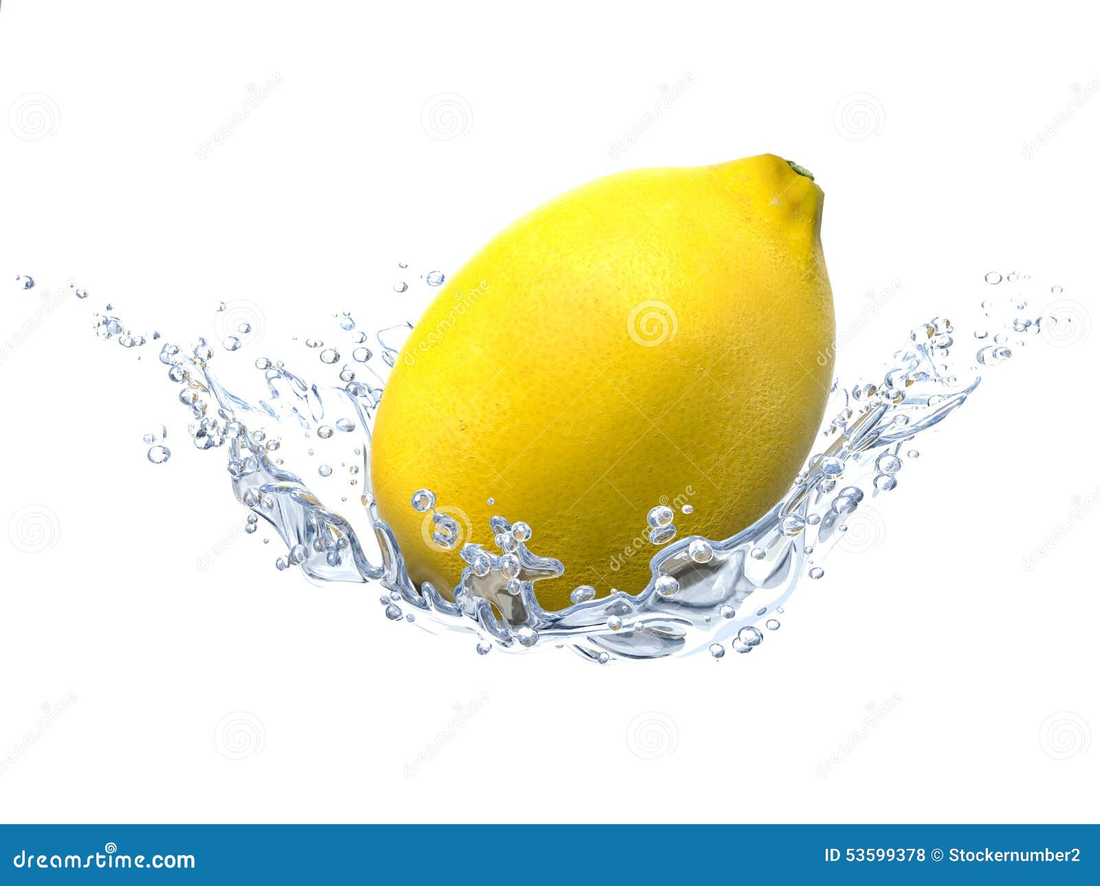 Lemon and Water Bubbles. Fresh Fruits and Clean Water Stock ...
