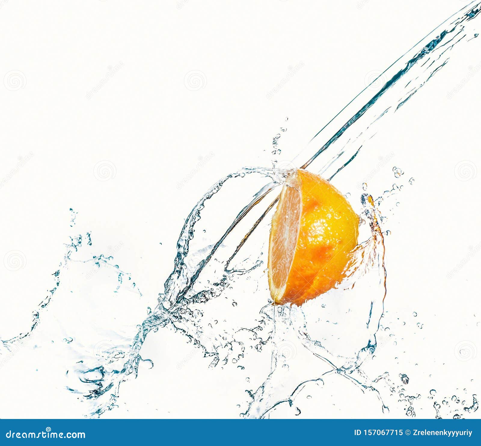Lemon with water splash stock image. Image of fruit - 157067715