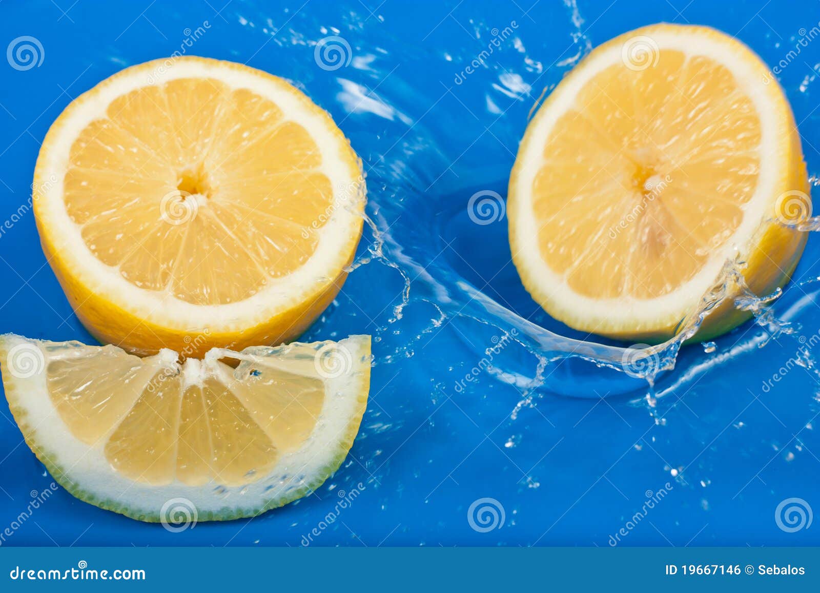 Lemon in water splash stock photo. Image of fruit, particles - 19667146