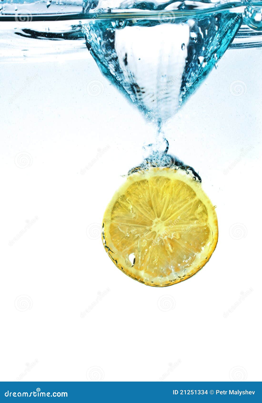 Lemon in Water Splash stock photo. Image of falling, fruit - 21251334