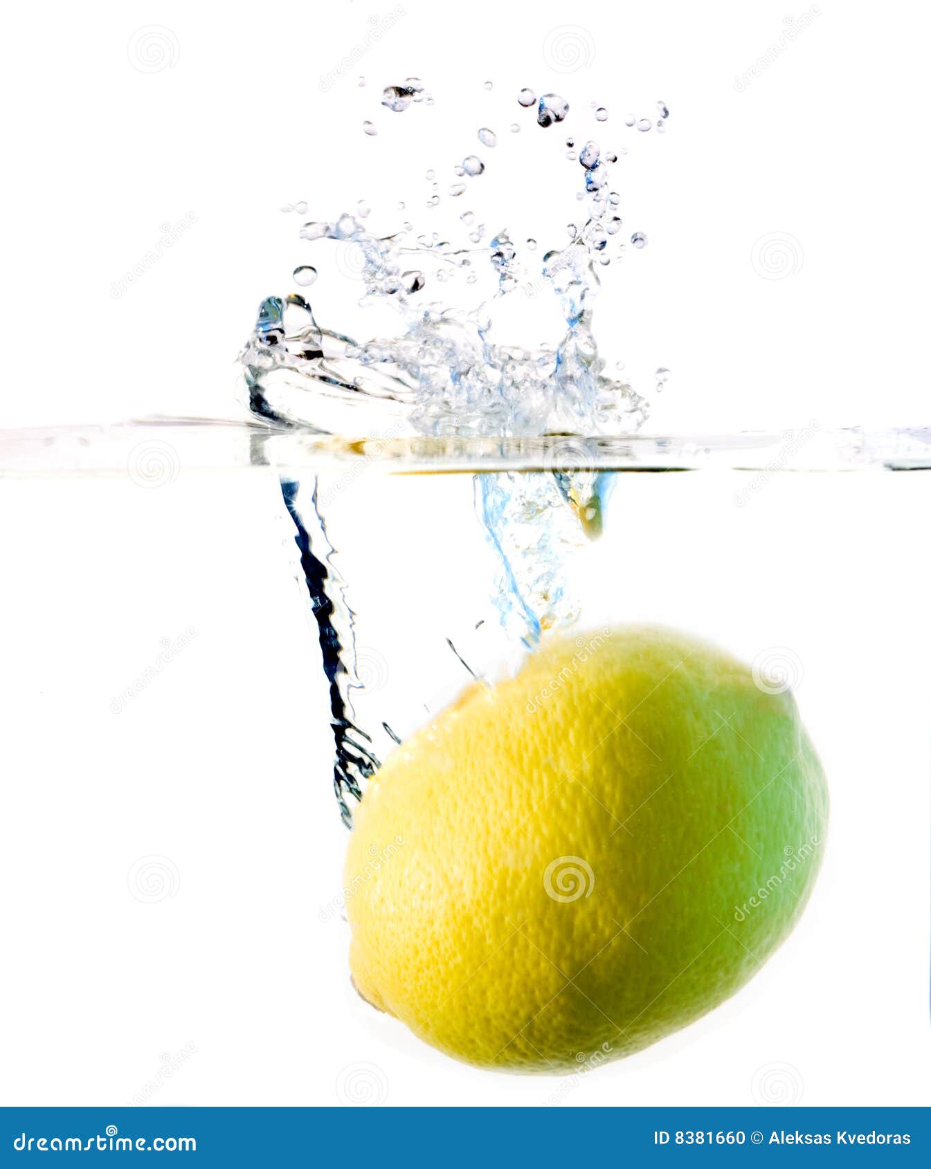 Lemon water splash stock photo. Image of water, white - 8381660