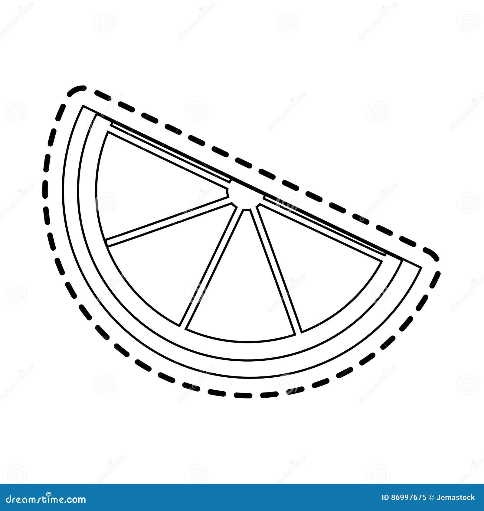 Lemon wedge icon image stock vector. Illustration of food - 86997675