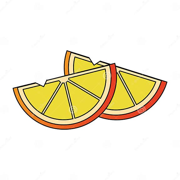 Lemon wedges icon image stock vector. Illustration of plant - 87612830