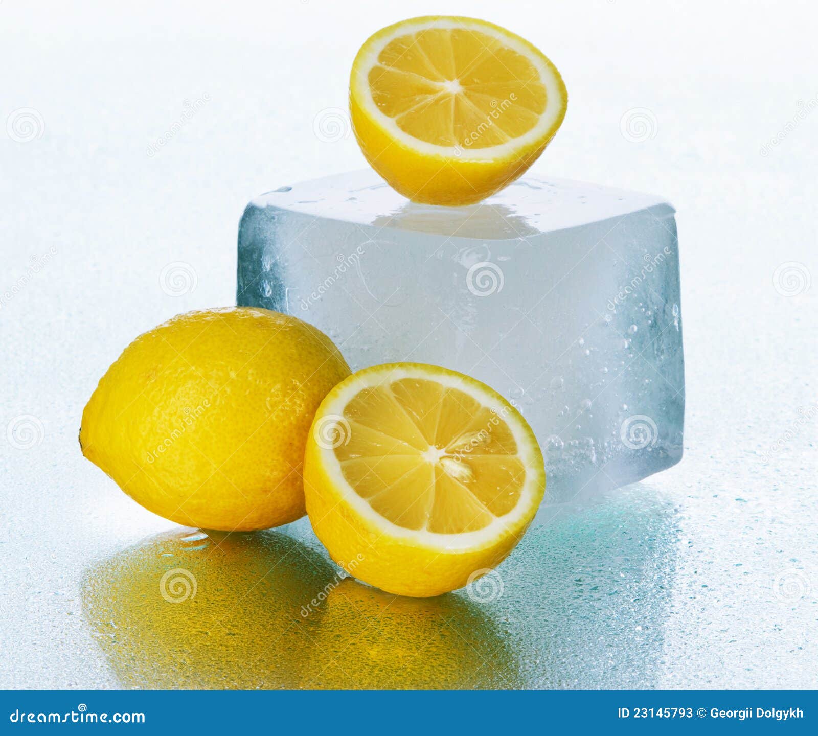 Lemon on wet surface stock image. Image of refreshing - 23145793