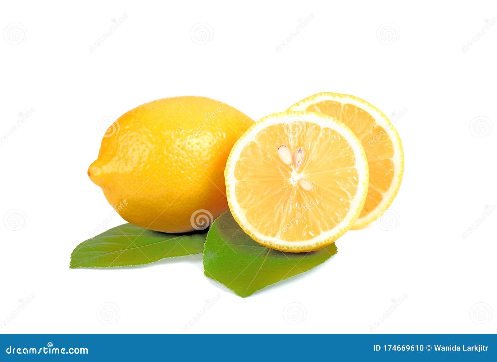 Lemon on white background stock photo. Image of citrus - 174669610