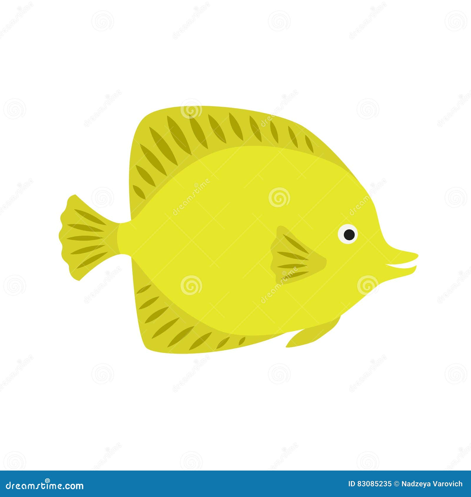 Yellow Boxfish Illustration Cartoon Vector | CartoonDealer.com #109439539