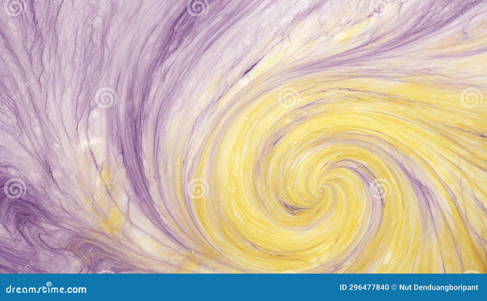 Lemon Yellow and Lavender Swirling Swirls Abstract Pattern Stock ...