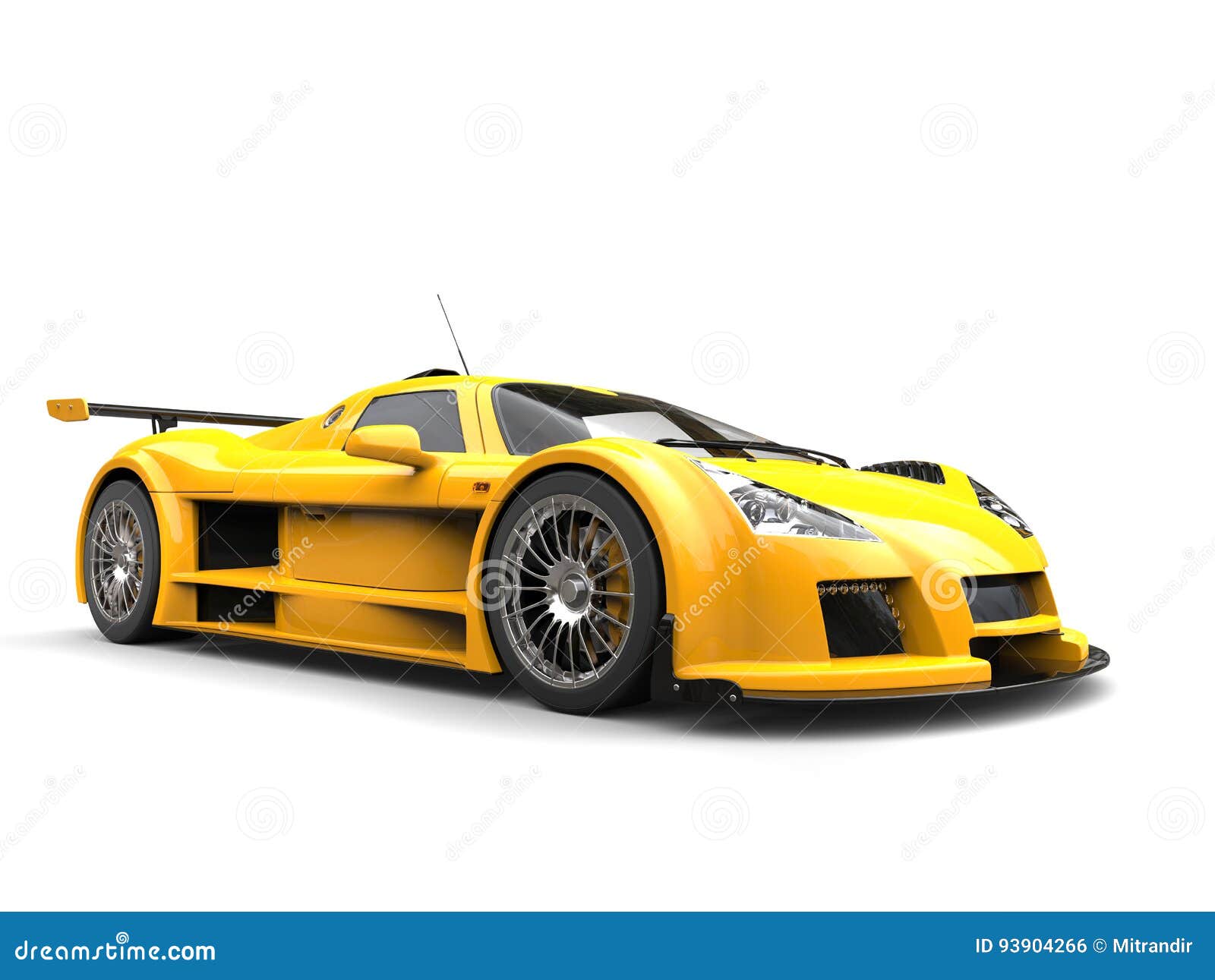 Lemon Yellow Modern Super Racing Car Stock Illustration - Illustration ...
