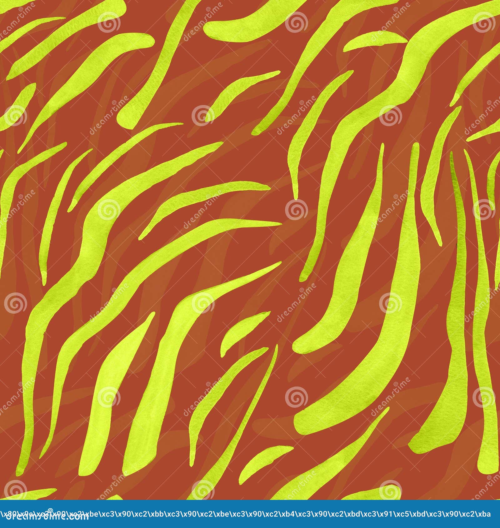 Lemon Zebra Stripes on Brown Seamless Pattern Stock Image - Image of ...