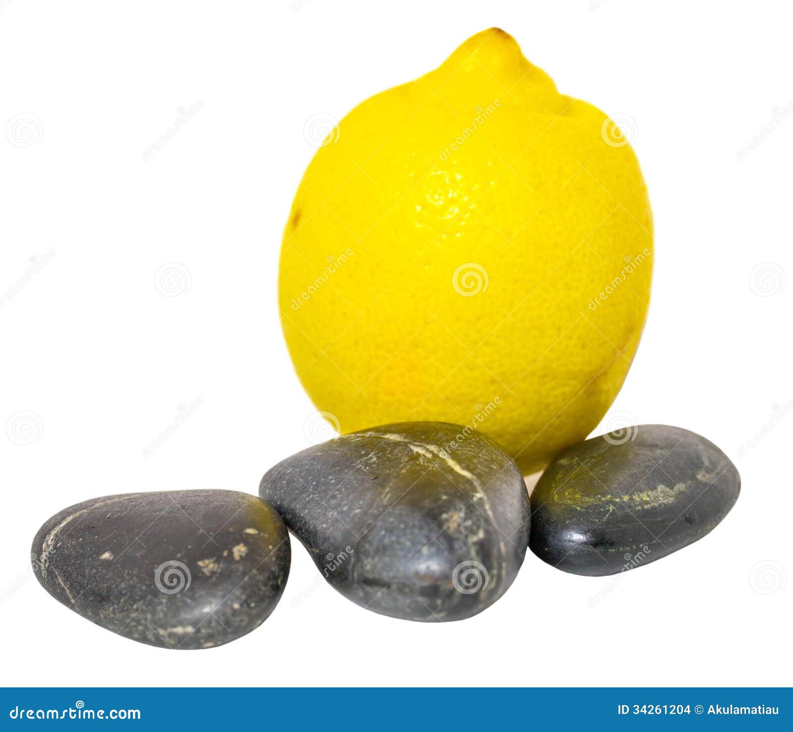 Lemon and Zen Stones I stock photo. Image of traditional - 34261204