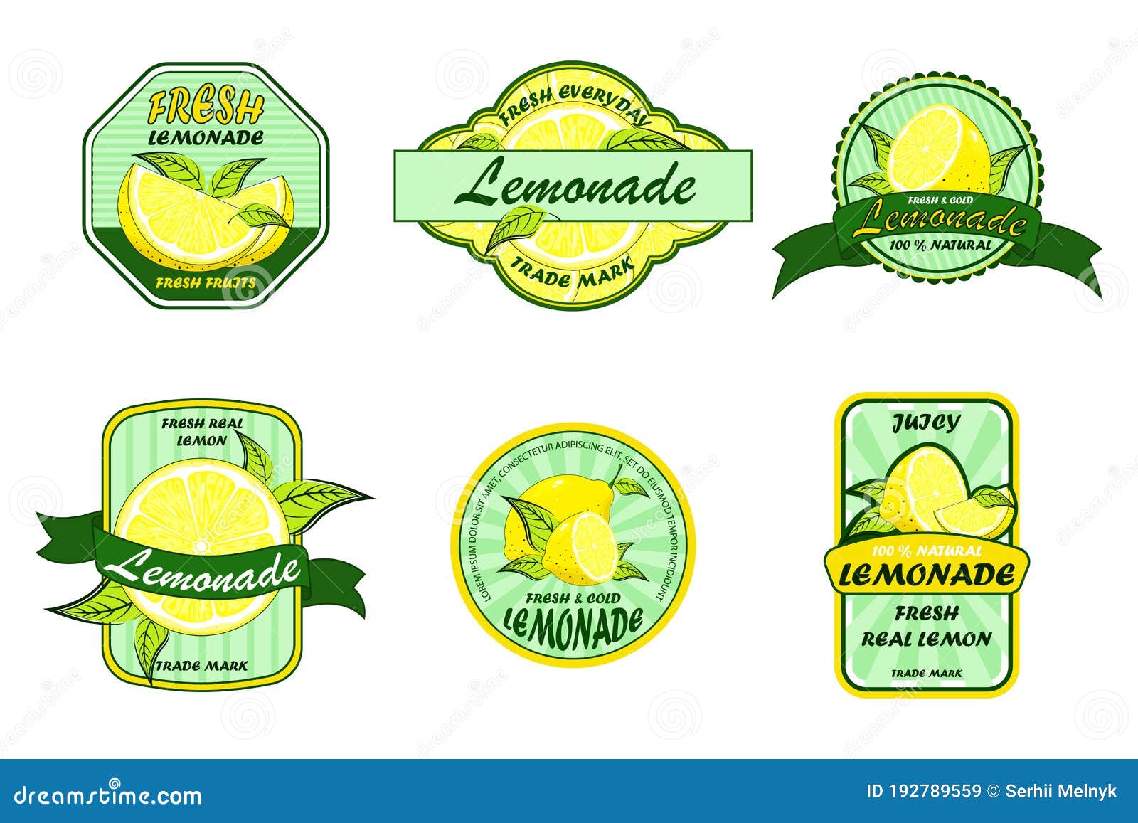 Lemonade badges vector stock vector. Illustration of fruit - 192789559