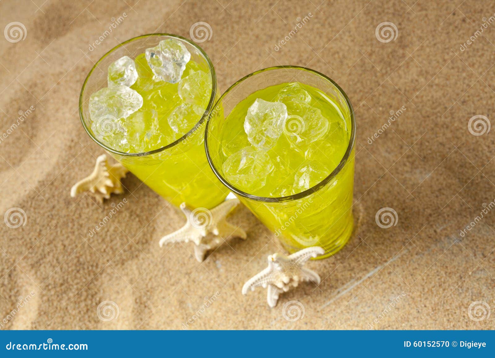 Lemonade on the beach stock photo. Image of shell, party - 60152570