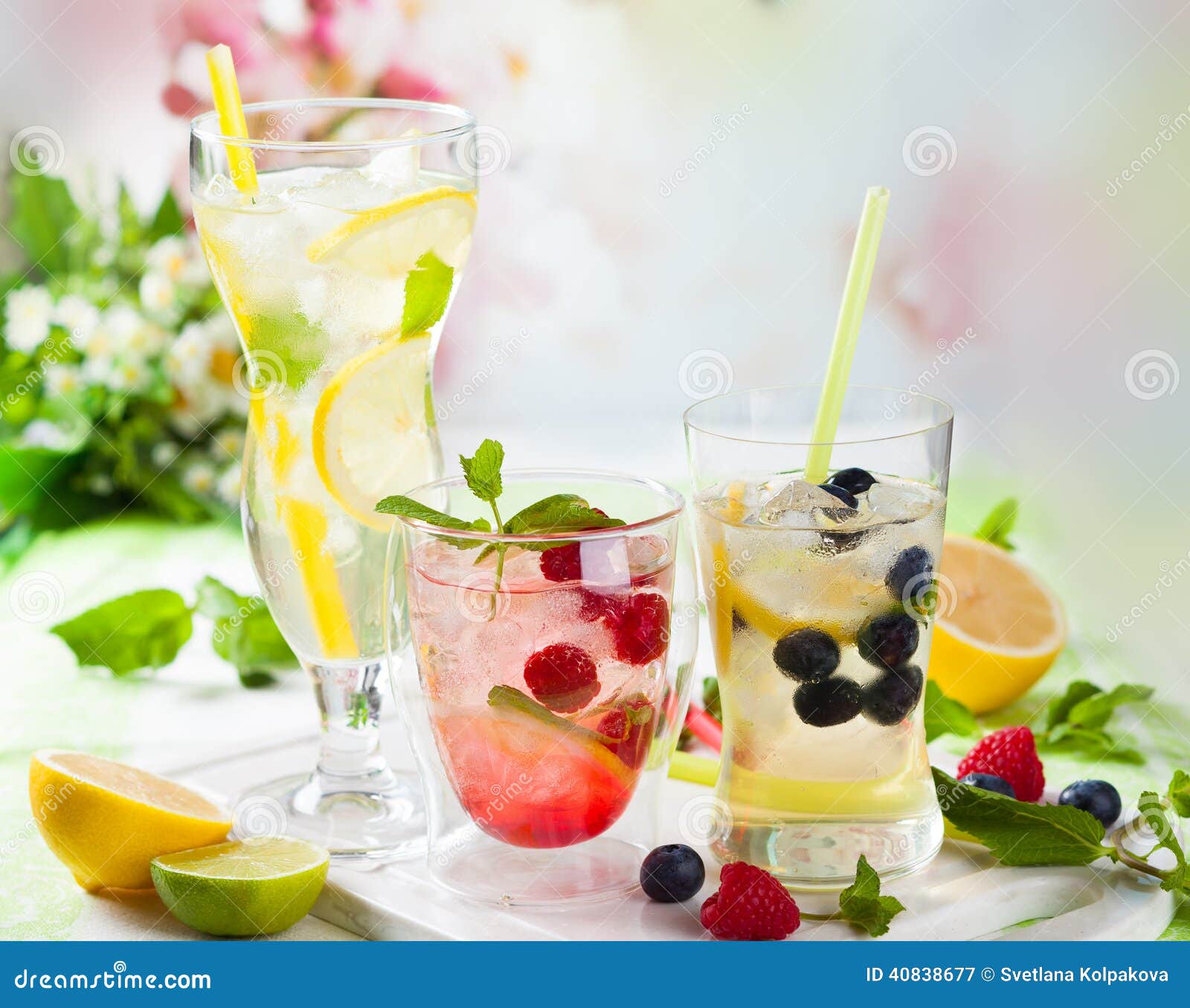 Lemonade with Berries and Fruits Stock Image - Image of fruit, lemonade ...
