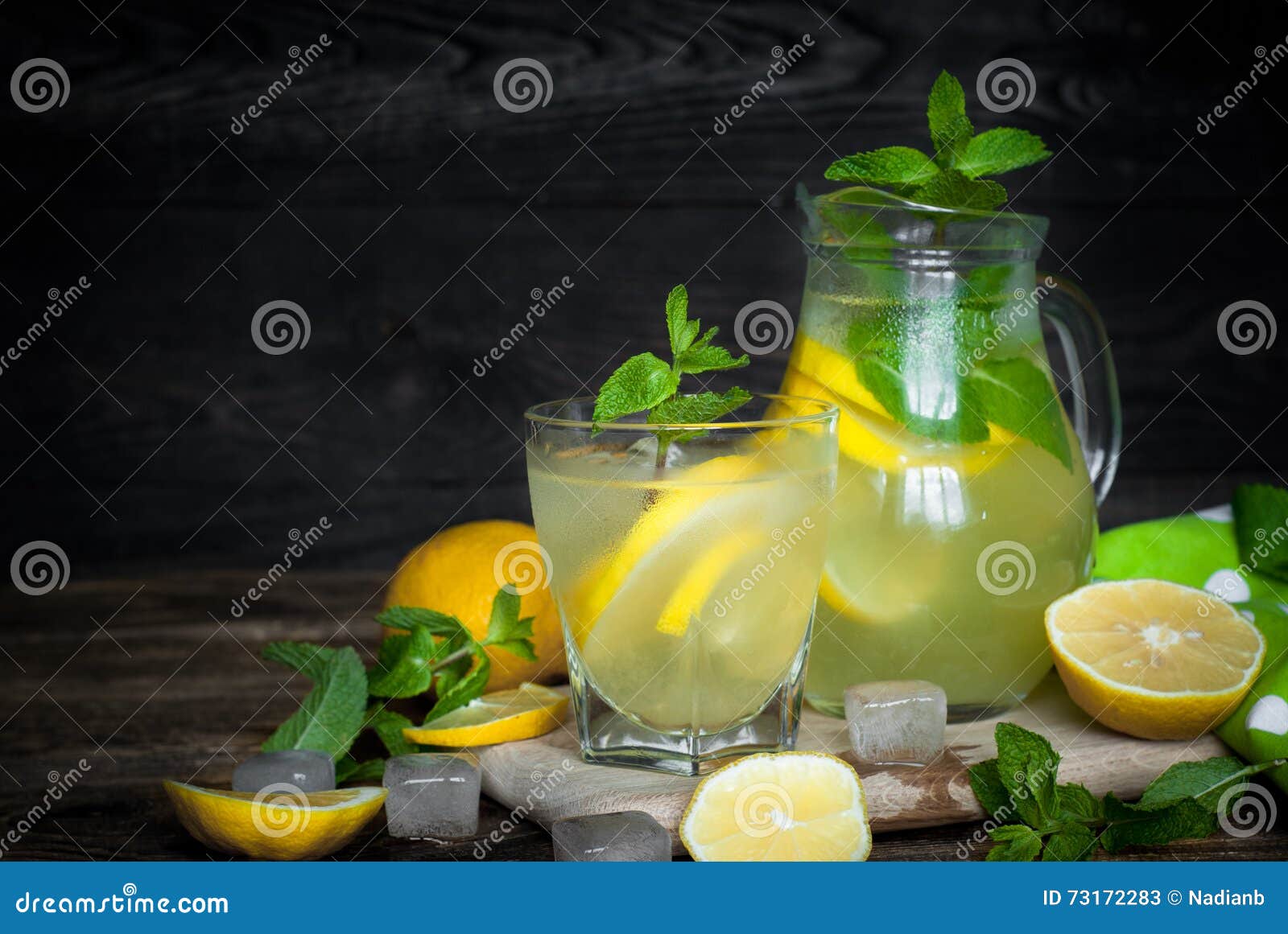 Lemonade in a glass stock image. Image of juicy, sweet - 73172283