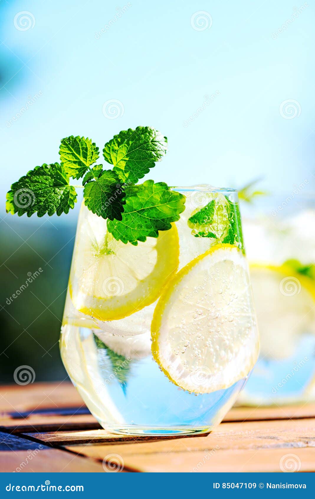Lemonade in glass stock image. Image of freshness, liquid - 85047109