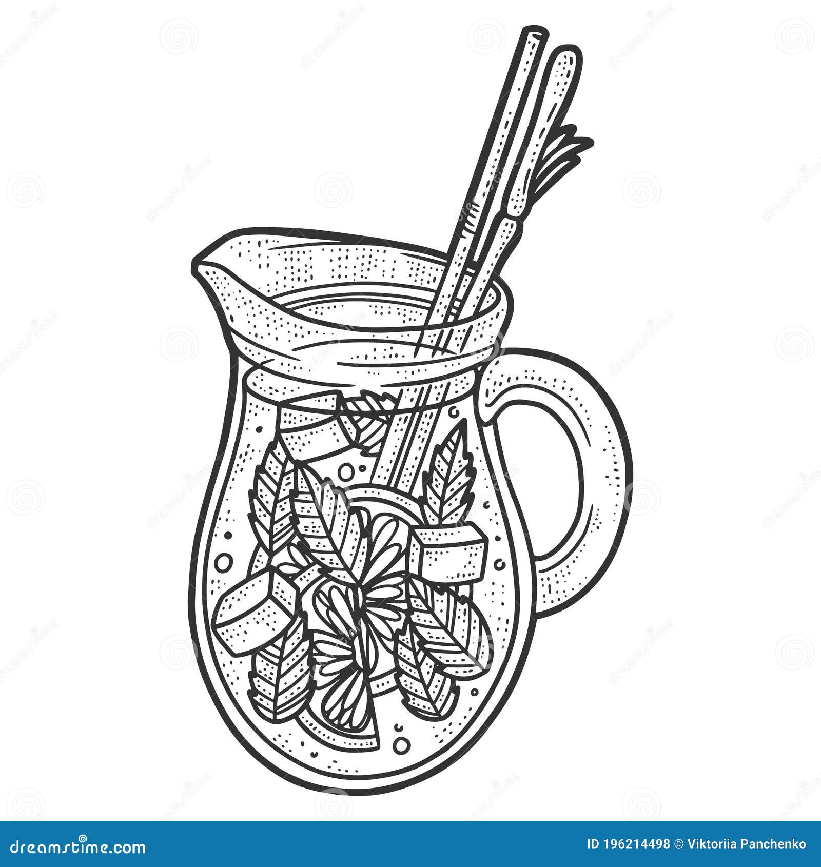 Bartender Coloring Page For Kids Vector Illustration | CartoonDealer ...