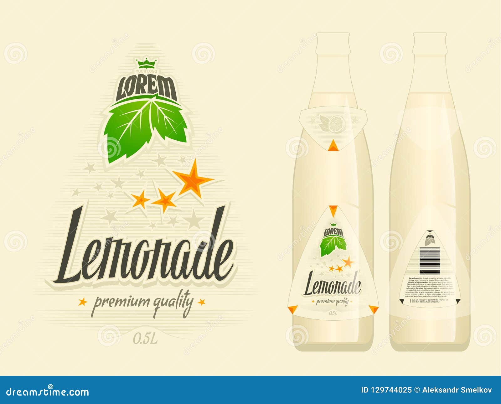 Lemonade Label Vector Illustration Stock Vector - Illustration of ...