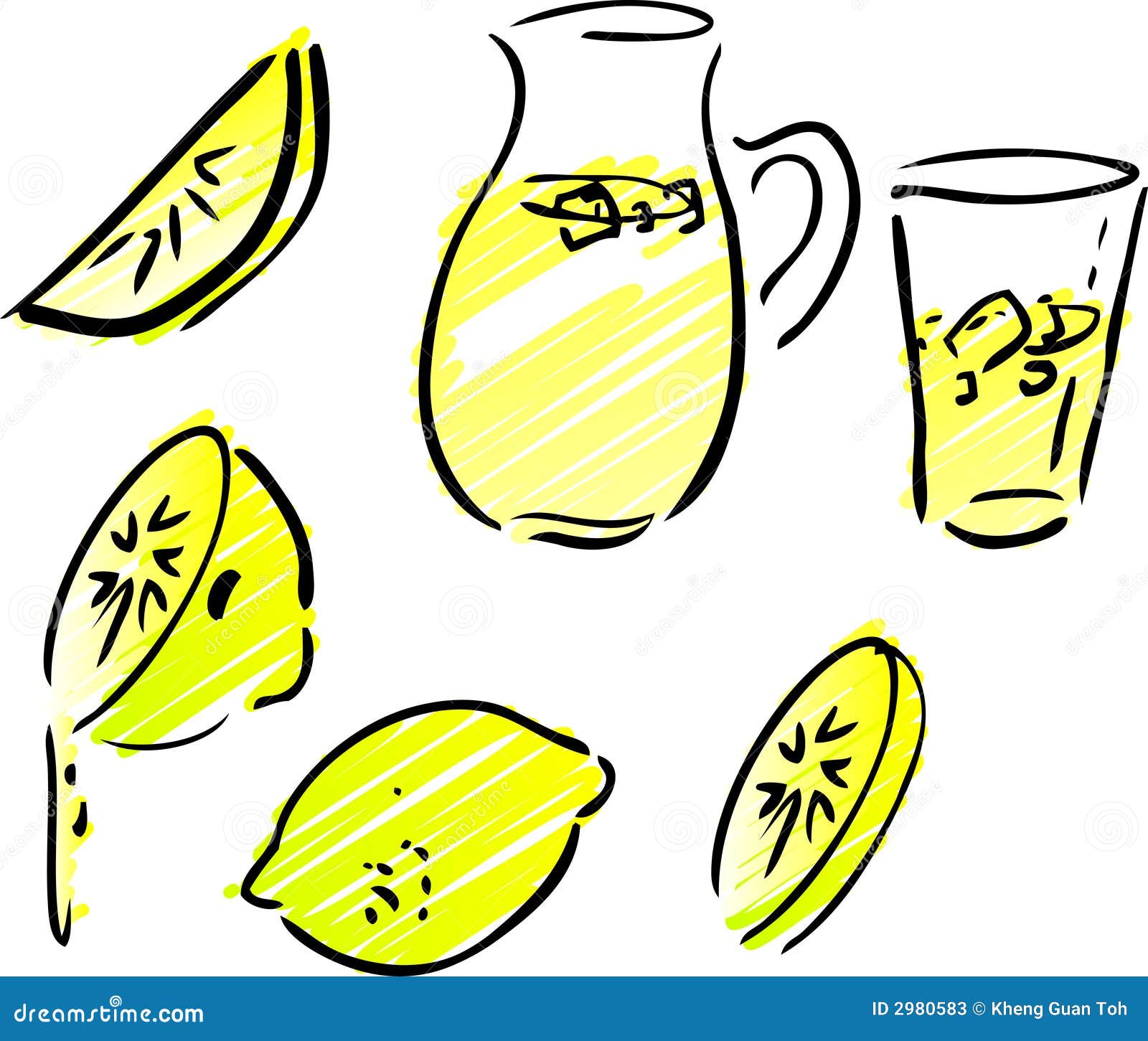Lemonade and lemons stock vector. Illustration of rough - 2980583