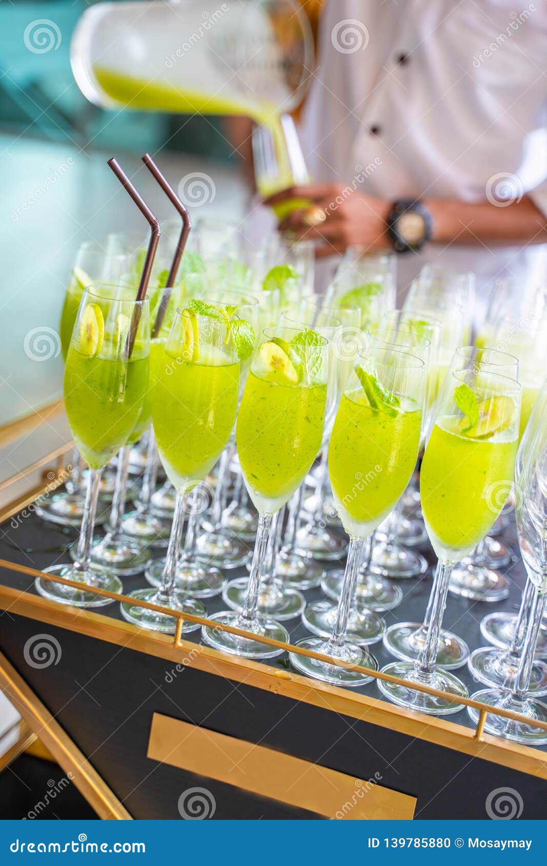 Lemonade and Mint Welcome Drink from Hotel Stock Photo - Image of ...