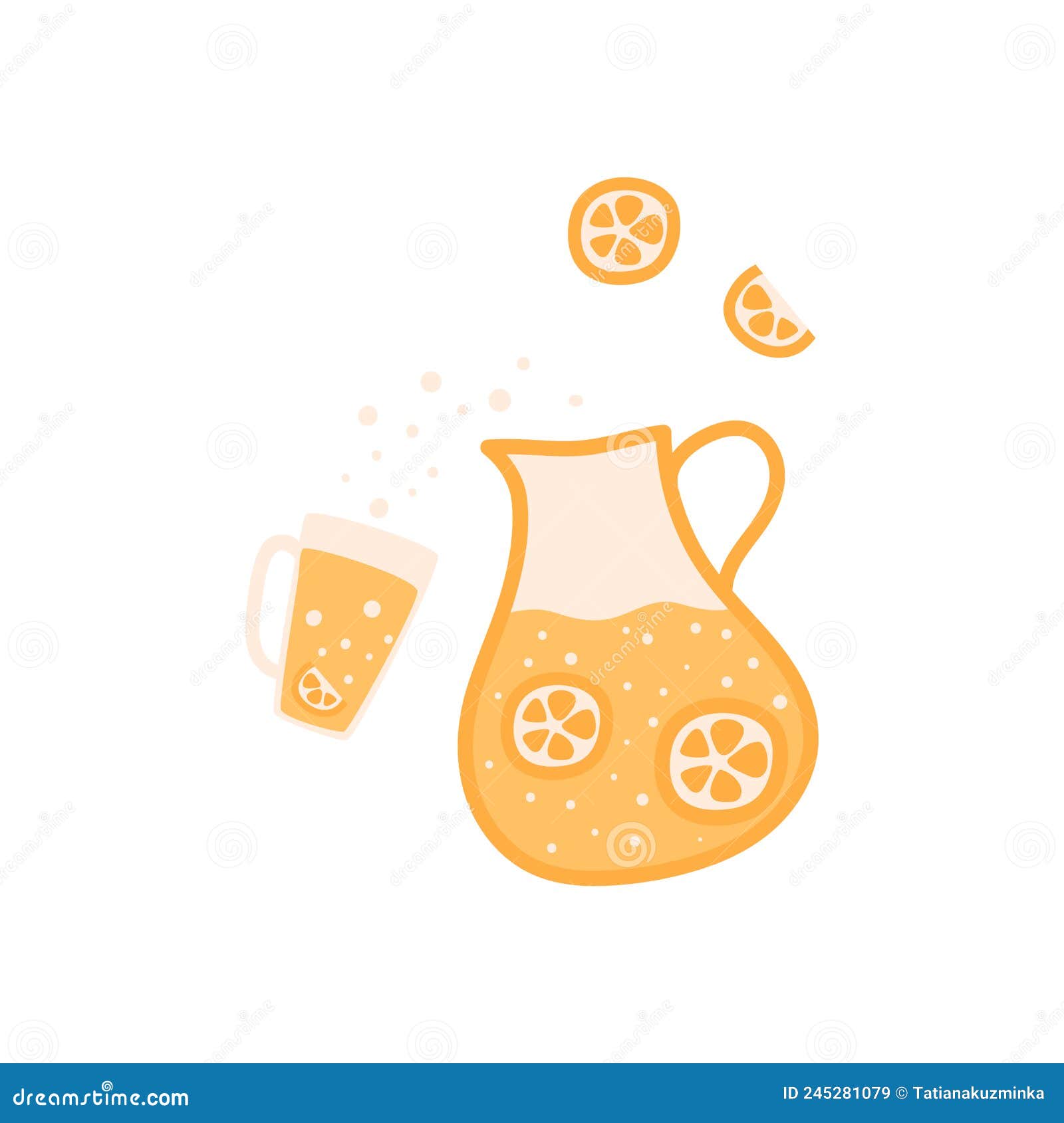 Lemonade Pitcher,sangria,bewerage Vector Line Icon, Linear Concept ...