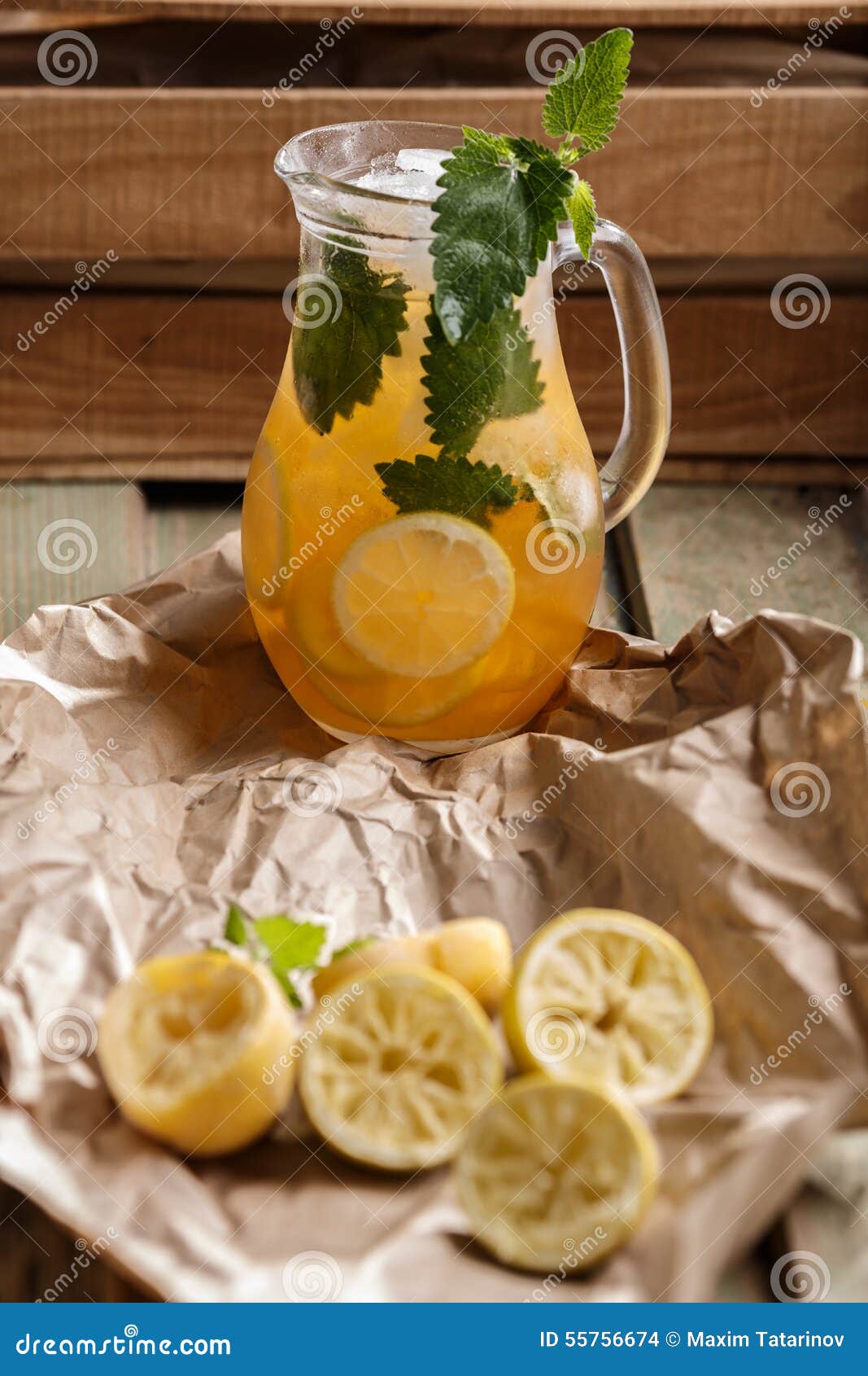 Lemonade pitcher stock photo. Image of juice, rustic - 55756674